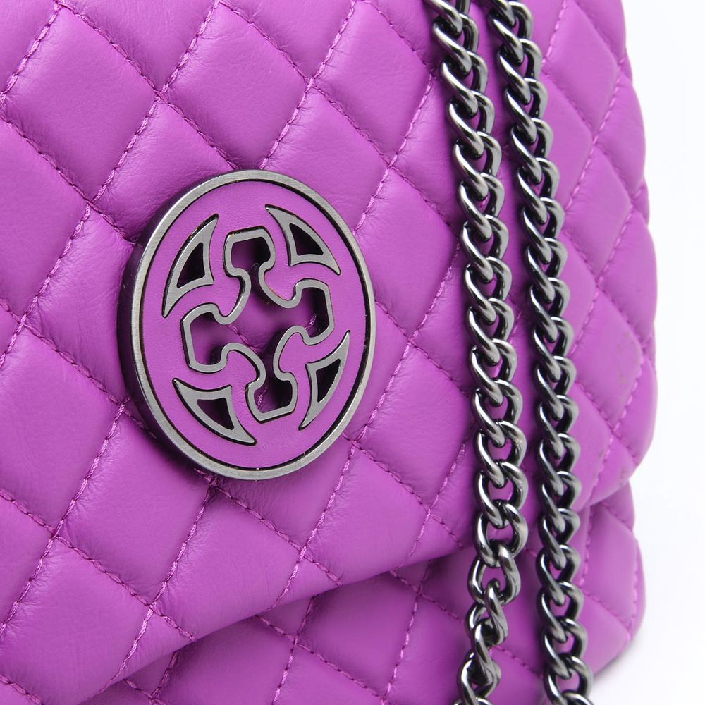 Bolsa Olívia Roxo Mirtilo Couro Alça Corrente Matelassê Roxo Mirtilo ...