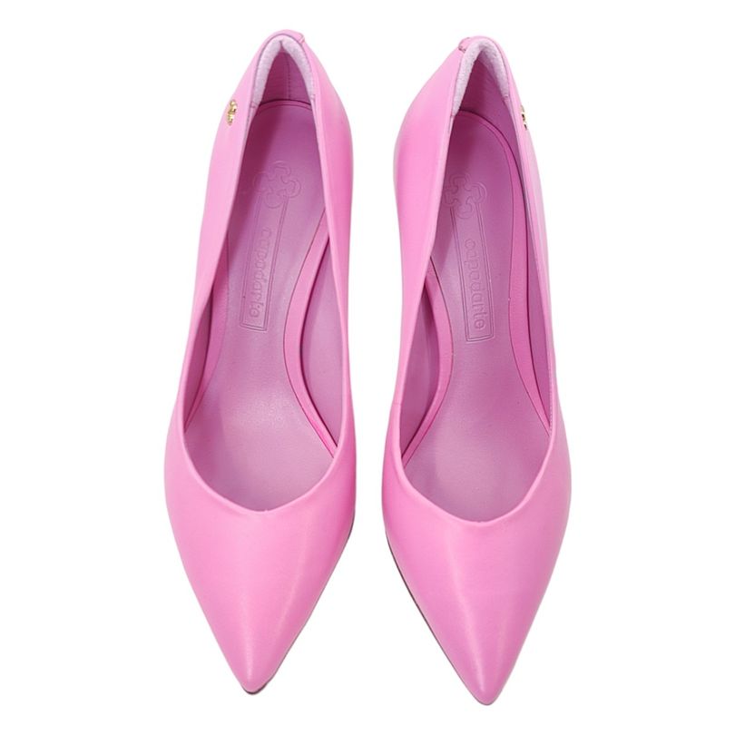 Scarpin Salto Alto Rosa Ballet Bico Fino - Capodarte